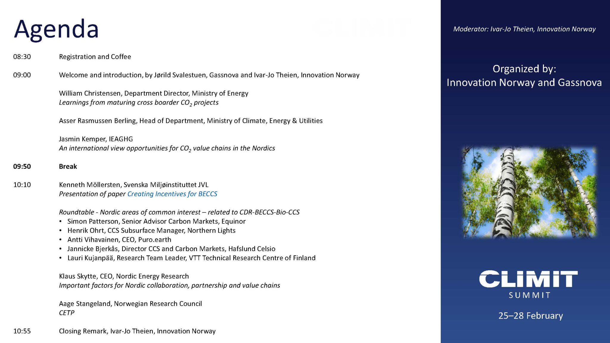 Side-events CLIMIT SUMMIT 2025 - Climit